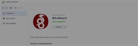 einrichtung von wireguard als docker container auf synology nas