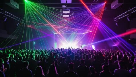 Concert Or Rave Party Atmosphere Premium Ai Generated Image