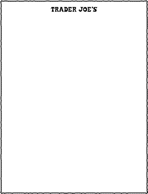 Trader Joe's application Template » Printable PDF Form