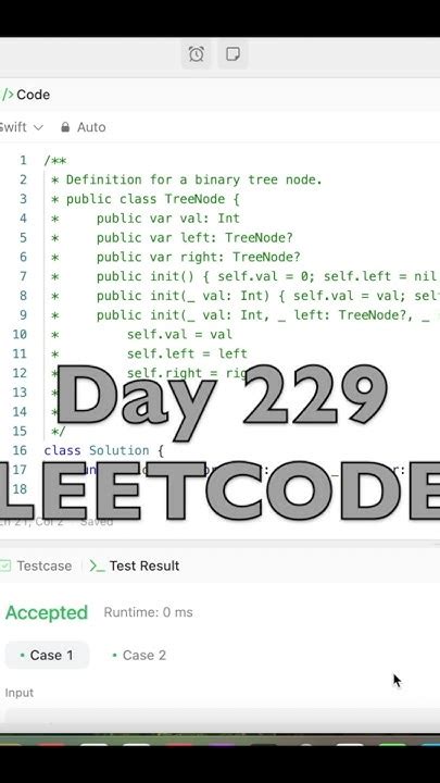 Day 229 Leetcode Problem 105 Swift Daily Challenge Swiftui