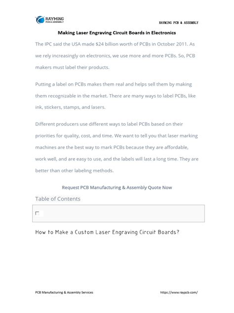 Making Laser Engraving Circuit Boards In Electronics Pdf