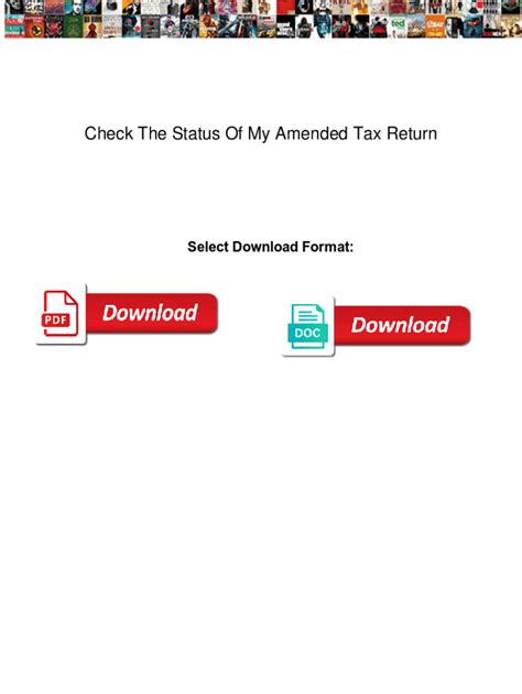 Fillable Online Check The Status Of My Amended Tax Return Check The Status Of My Amended Tax