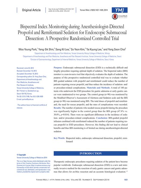 Pdf Bispectral Index Monitoring During Anesthesiologist Directed Propofol And Remifentanil
