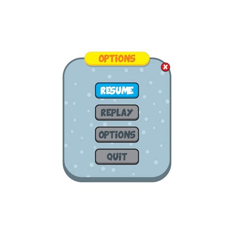Premium Vector Color Game Asset Menu Icon Button Vector Art Illustration