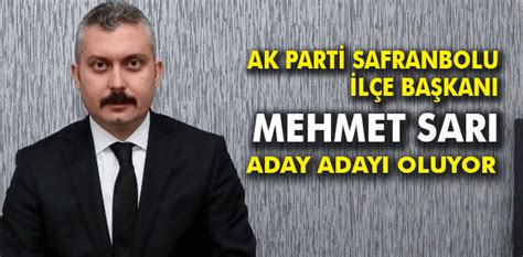 MEHMET SARI ADAY ADAYI OLUYOR Karabük Haber Gazetesi