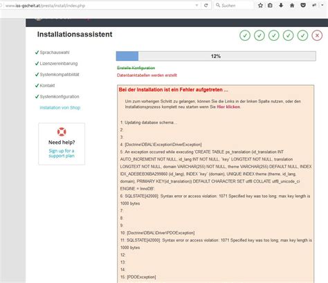 Unable To Install Prestashop 1618 Cannot Create Database Tables