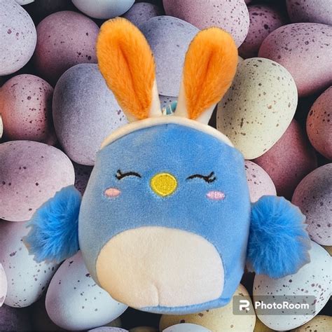 Squishmallows Toys Squishmallow Easter Bebe Clip Bluebird So Cuteee