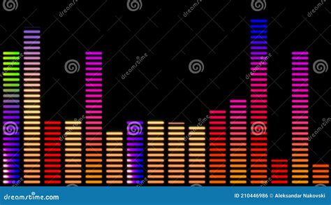 Digital Equalizer Bar Graph Illustration Stock Illustration