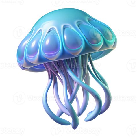 Gorgeous Intense Classic Concept Art Style Isolated Cutout Of A Single Bioluminescent Fractal