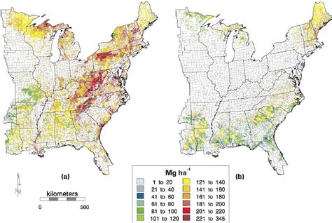 Map of biomass density above and belowground biomass Mg ha À 1 for Download Scientific