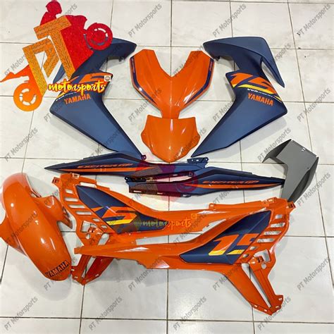 Ready Stock Yamaha Y16zr Y16 Cover Set Oren Matt Blue Dark Blue Orange Hld Exciter Gp Batman