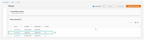 Update Data Work With Amazon Dynamodb