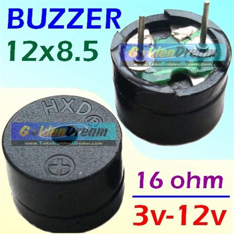 Jual Passive Buzzer Kecil High Quality 3 12v 16ohm 12x85mm Universal Buzer Sound Suara Passive