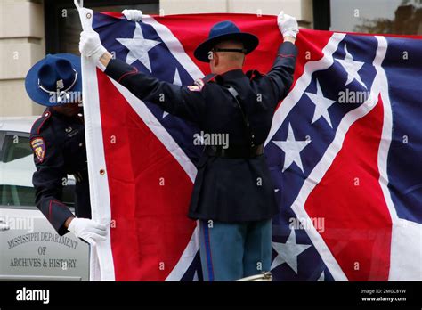 A Mississippi Highway Safety Patrol Honor Guard Folds The Retired