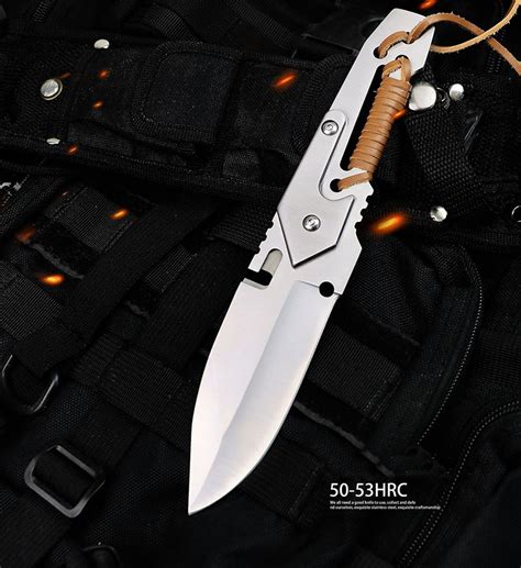 다기능 나이프 핸드 단조 고경도 스테인레스 스틸 스트레이트 야외 캠핑 자기 방어 Edc 도구 무료 배송 칼 Aliexpress