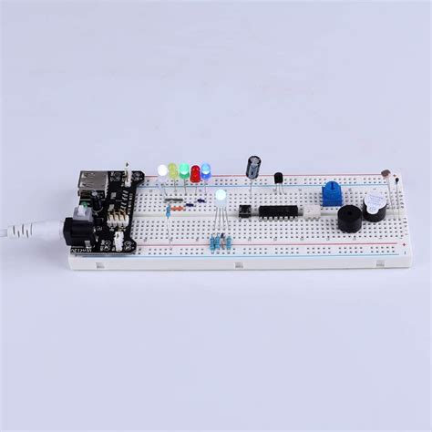 Kit Componente Electronice Robofun Cu Sursa Cabluri Potentiometru Breadboard Compatibil