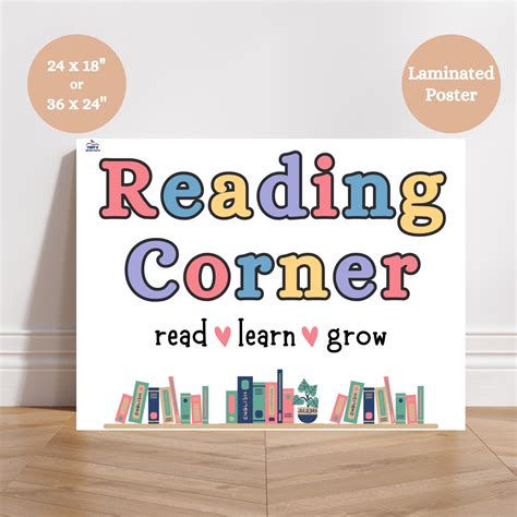 Reading Corner Poster Independent Reading Anchor Chart Classroom