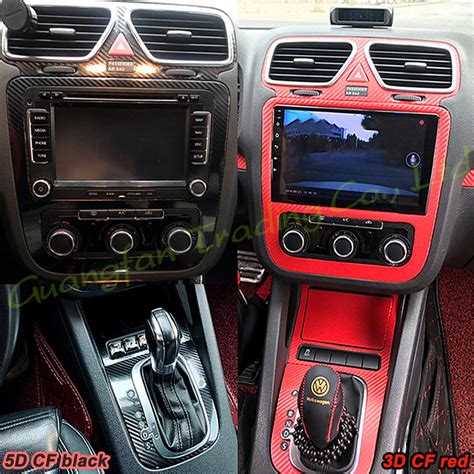 3d 5d Carbon Fiber Car Interior Cover Console Color Sticker Decals Products Accessories For