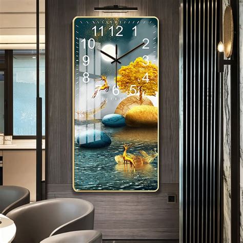 Modern Creative Rectangular Wall Clock Pastoral Home Decor Homary Au