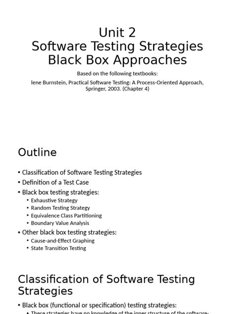 Slide2 Testing Strategies Black Box Pdf Software Testing Applied Mathematics