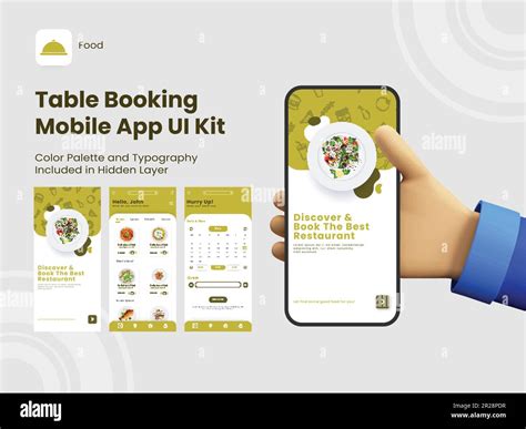 Table Booking Mobile App Ui Kit Including As Sign In Sign Up Menu And