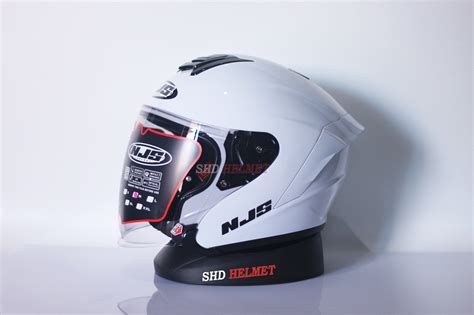Helm Njs Kairoz Solid White Njs Kairos Putih Polos Original Lazada Indonesia