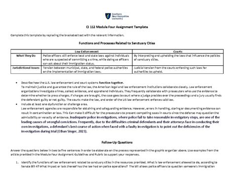 Cj 112 Module Four Assignment Template Cj 112 Module Four Assignment