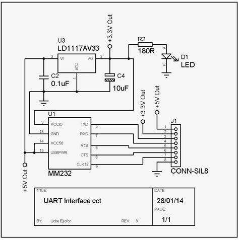 E Cracked Solutions UART To USB Converter Schematic