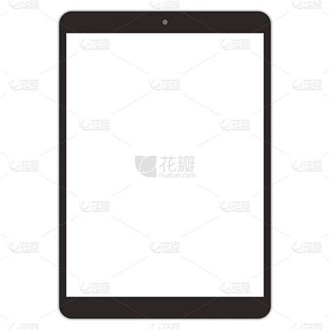 一个简单的前置平板电脑屏幕，屏幕内部是透明的。素材 花瓣网