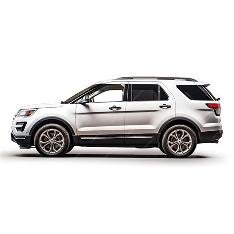Car Isolated On White Background Isolated Ford Explorer White Car Blank