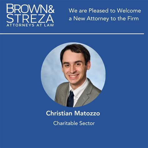 We Are Excited To Welcome A New Attorney To The Brown And Streza Team