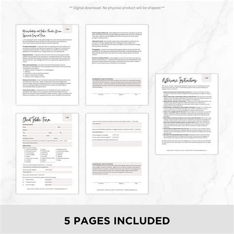 Editable Microshading Consent Form Ombre Powder Brow Consent Form