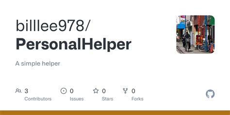 Github Billlee978personalhelper A Simple Helper