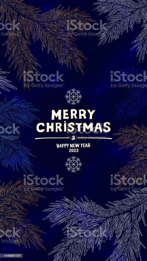 금색 파란색과 흰색 가문비 나무 가지가 있는 축하 세로 배너 0명에 대한 스톡 벡터 아트 및 기타 이미지 0명 2023년 겨울 Istock