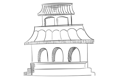 Retro Architecture Doodle Hand Drawn St Graphic By Microvectorone · Creative Fabrica