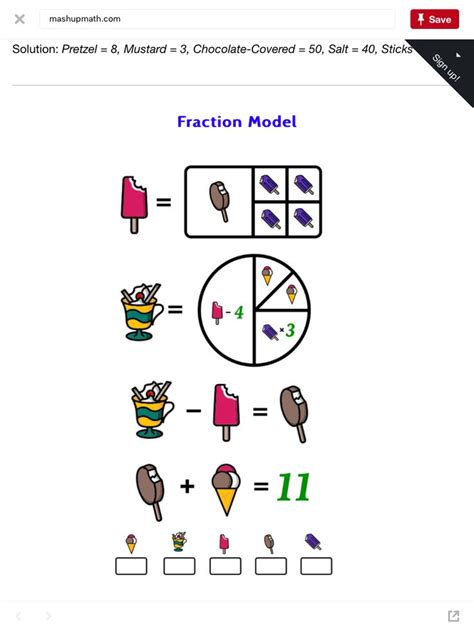 Fraction Model Worksheet For Practicing Fractions And Addition