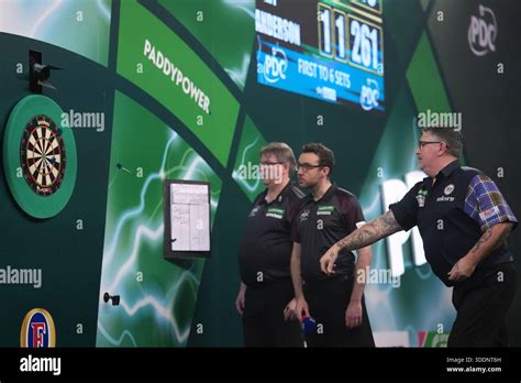 Scotlands Gary Anderson Throws A Dart During The World Darts