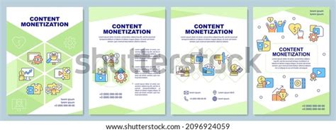 Content Monetization Brochure Template Earn Money Stock Vector Royalty Free 2096924059