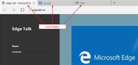 how to open multiple home web pages in microsoft edge edge talk
