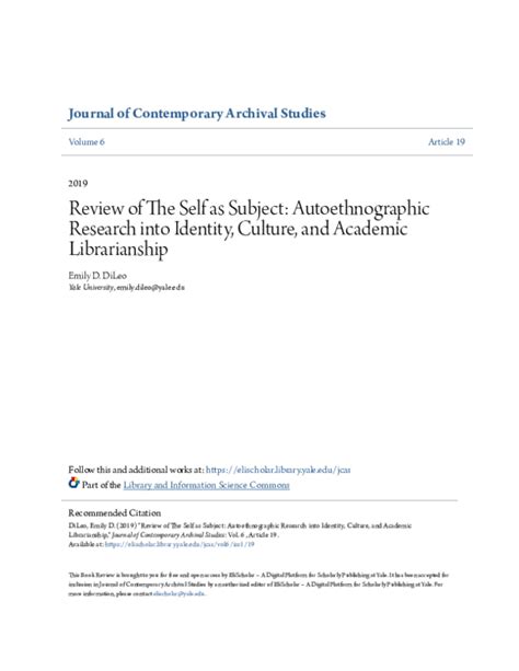 Pdf Autoethnography
