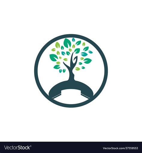 Handset Tree Icon Design Template Royalty Free Vector Image