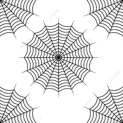 Seamless Spider Web Pattern Design On A White Background Without Any Background Objects Vector