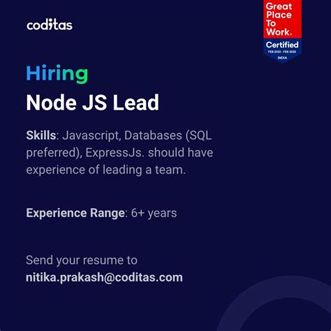 Coditas On Linkedin Nodejsdevelopers Nodejs Javascript Hiring Coditas