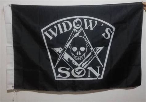 Widows Sons Flag Black Widow Flag Masonic