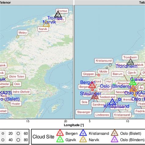 fog nodes and their cloud mappings with their average downloading speed
