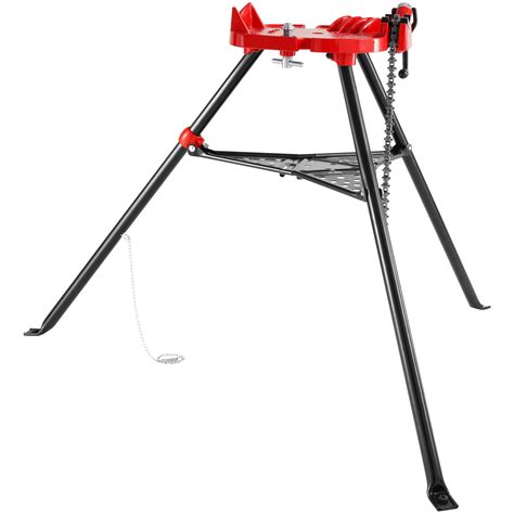 Vevor Tripod Pipe Chain Vise Stand 18 To 6 W Steel Legs And Rubber