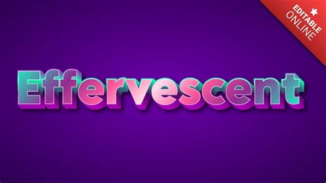 Effervescent Text Style Effects Generator