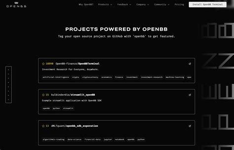 Could You Add Tag Openbb To Project · Issue 1 · Kulbinderdio