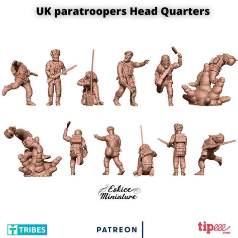 Wwii British Paratroopers Hq Set 6 Models Various Scales Historical