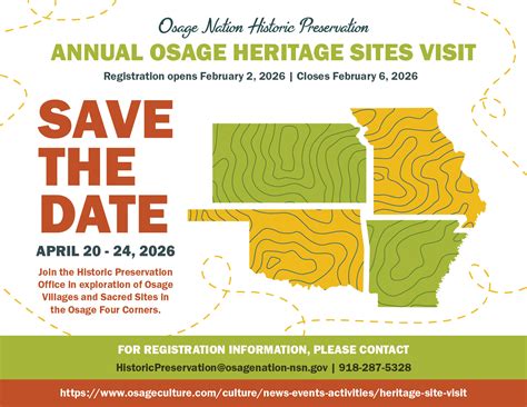 Osage Nation Historic Preservation Office Has Announced The 2026 Osage